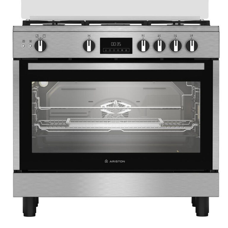 Cuisinière à Gaz Ariston 5 Feux 90 cm + Afficheur ARR9GGF33229XNA Inox ...